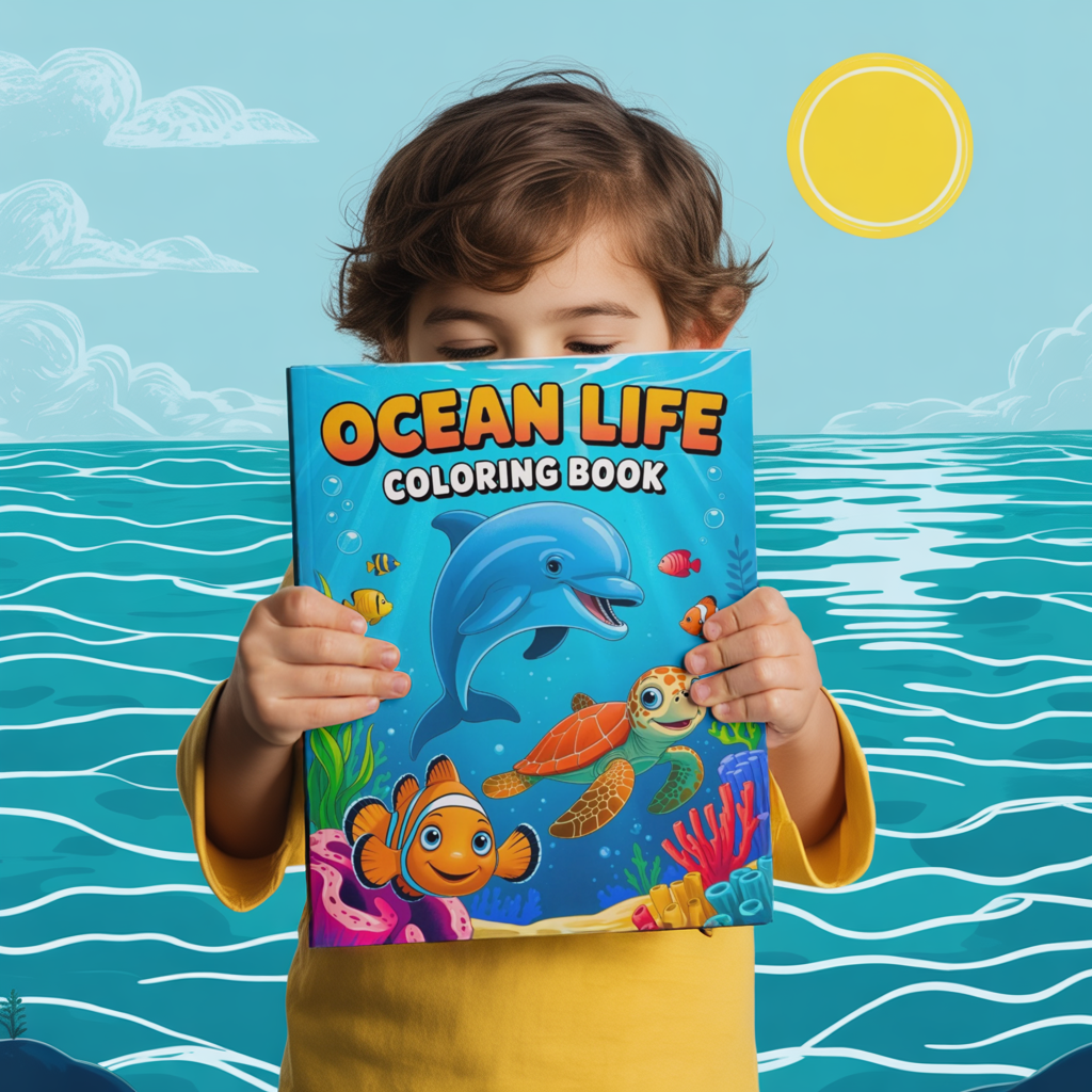 Ocean Life Coloring Book – Lazy Seas⛱️